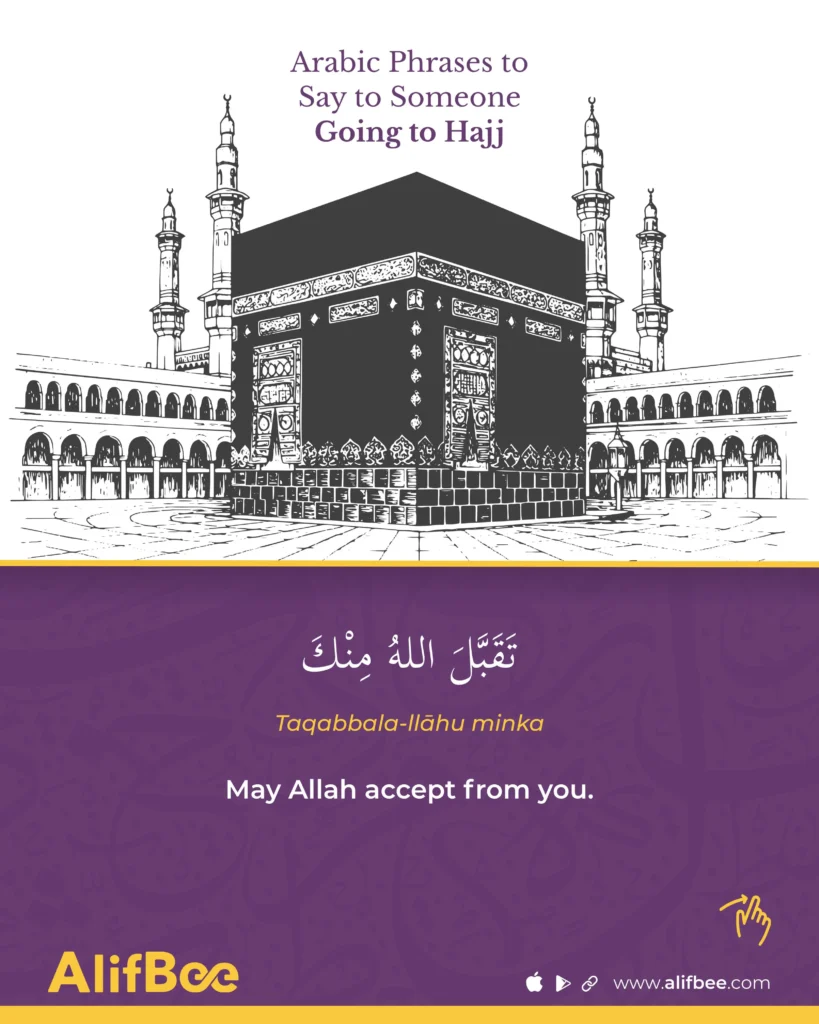What to Say to Someone Going to Hajj or Returning From Hajj in Arabic