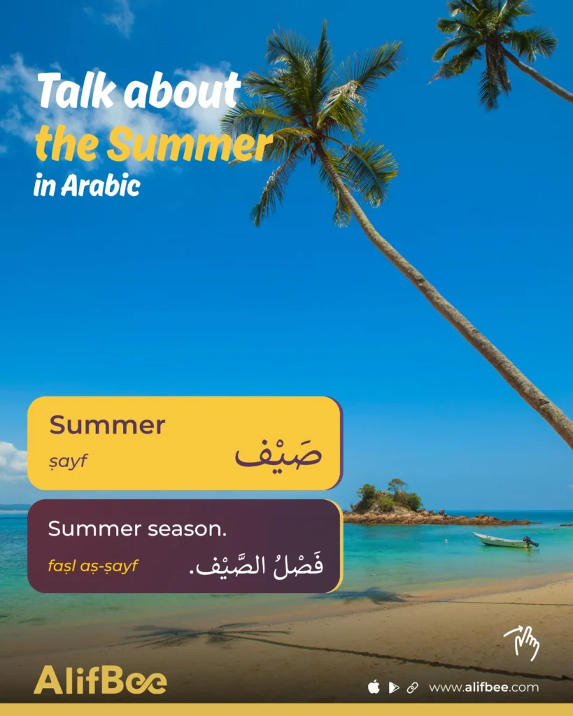 Summer Vocabulary in Arabic: 20 Useful Words for Beginners | AlifBee