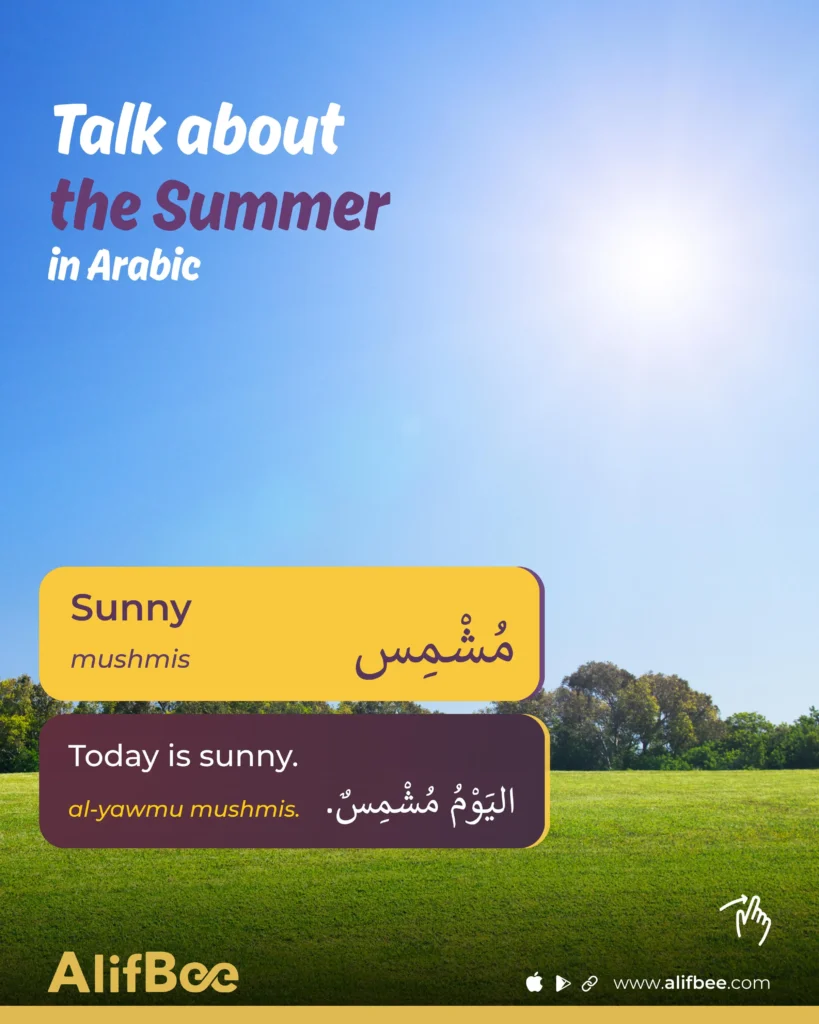 Summer Vocabulary in Arabic: 20 Useful Words for Beginners | AlifBee